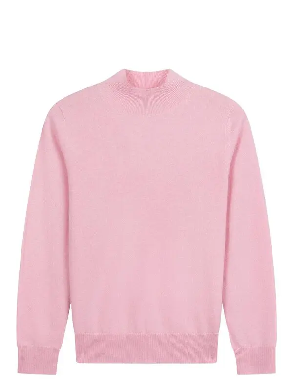 Gobi Cashmere Timeless Mock Neck Sweater - Almond Blossom
