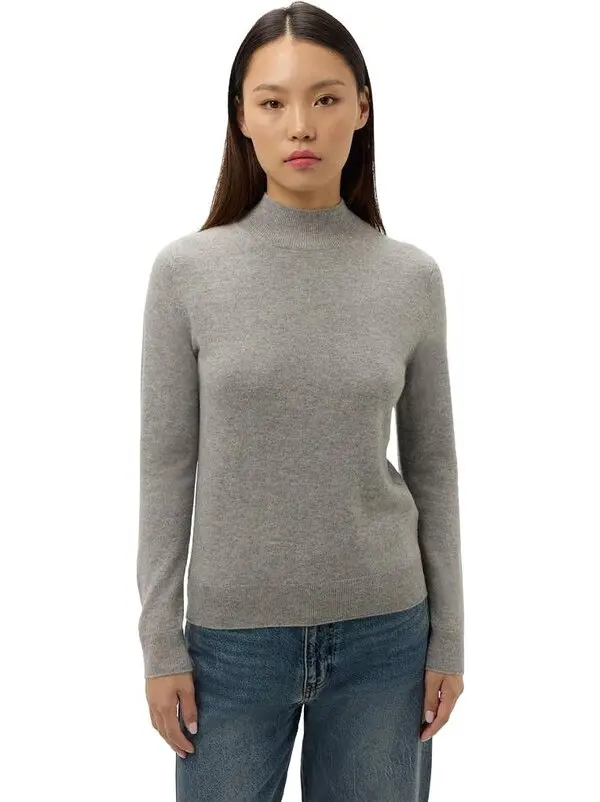 Gobi Cashmere Timeless Cashmere Mock Neck Sweater - High Rise