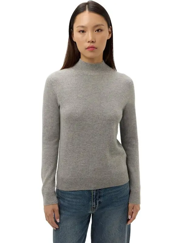 Gobi Cashmere Timeless Mock Neck Sweater - High Rise
