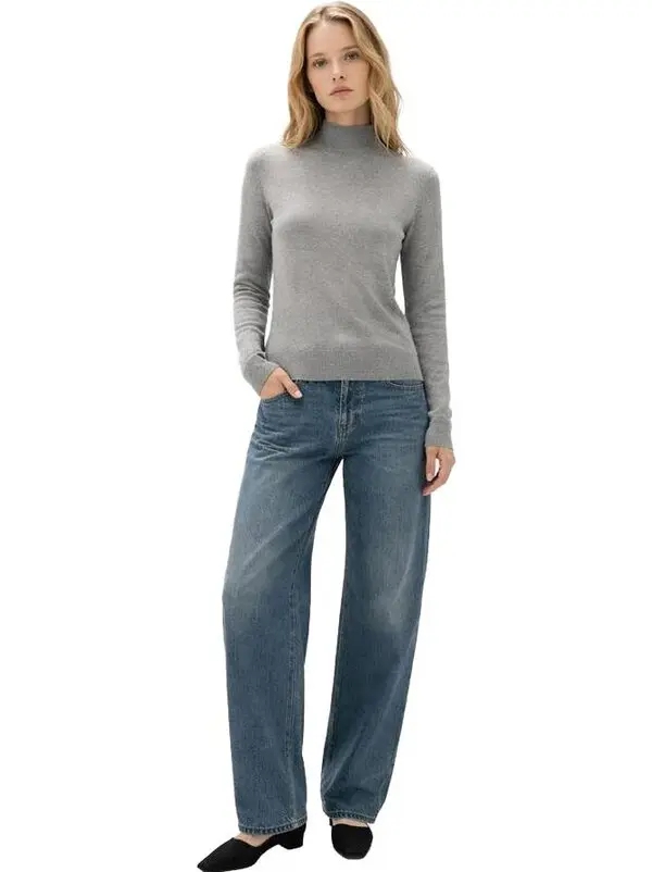Gobi Cashmere Timeless Mock Neck Sweater - High Rise