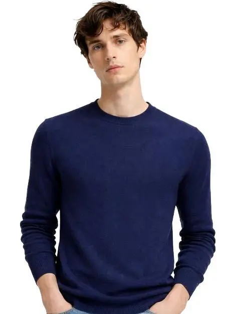 Gobi Cashmere Cashmere Silk C-neck Sweater - Mood Indigo