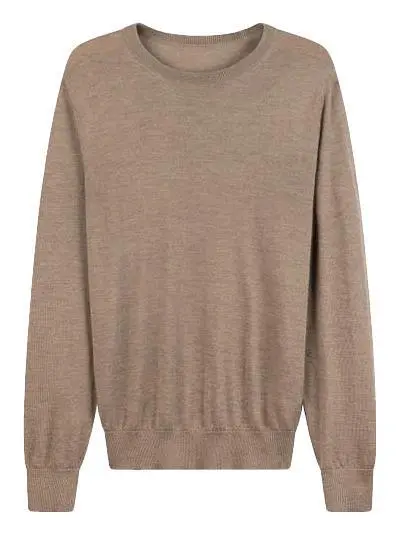 Gobi Cashmere Silk Crew Neck Sweater - Timber Wolf