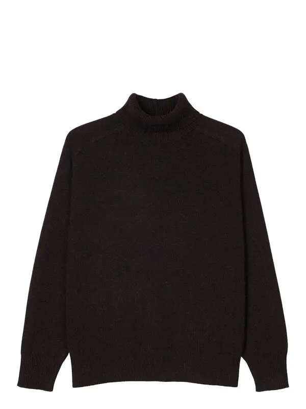 Gobi Cashmere High-neck Ribbed Cashmere Sweater - Mole