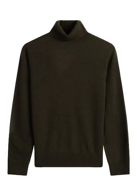 Gobi Cashmere Timeless Cashmere Turtleneck Sweater - Avocado
