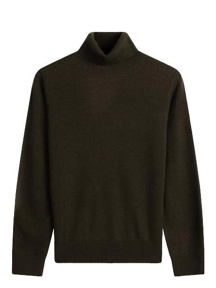 Gobi Cashmere Timeless Cashmere Turtleneck Sweater - Avocado