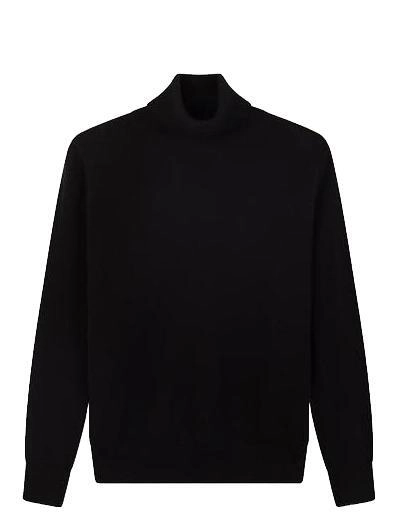 Gobi Cashmere Turtleneck Sweater - Black