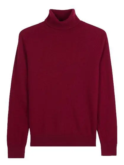 Gobi Cashmere Timeless Cashmere Turtleneck Sweater - Bordeaux
