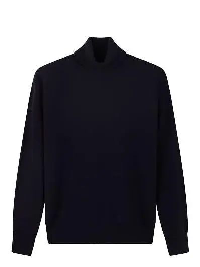 Gobi Cashmere Timeless Cashmere Turtleneck Sweater - Navy Blazer