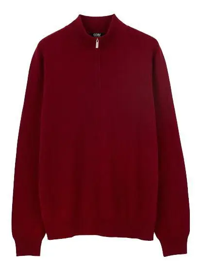 Gobi Cashmere Timeless Half-zip Cashmere Sweater - Bordeaux