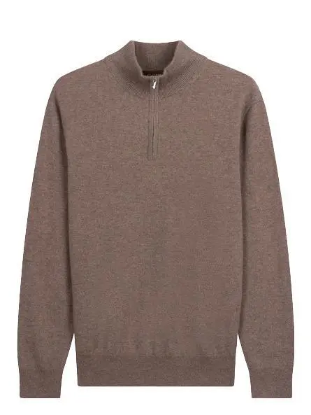 Gobi Cashmere Half-zip Cashmere Sweater - Taupe