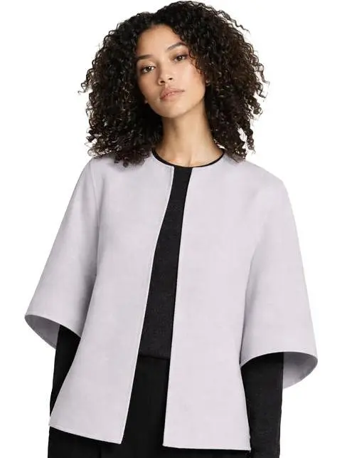 Gobi Cashmere 100% Mongolian Cashmere Poncho Jacket - Arctic Ice