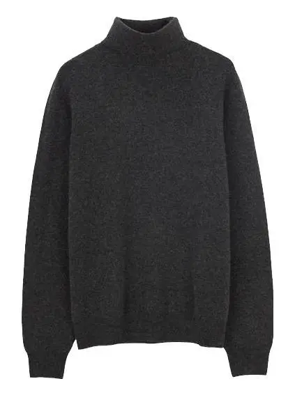 Gobi Cashmere Timeless Turtleneck Sweater - Charcoal
