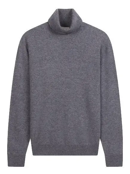 Gobi Cashmere Timeless Turtleneck Sweater - Dim Gray