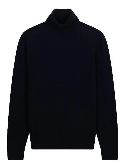Gobi Cashmere Turtleneck Cashmere Sweater - Navy Blazer
