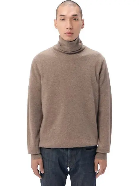Gobi Cashmere Turtleneck Cashmere Sweater - Taupe