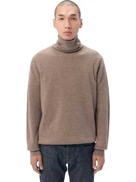 Gobi Cashmere Turtleneck Cashmere Sweater - Taupe