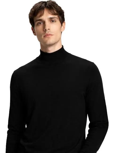 Gobi Cashmere Cashmere Silk High Neck Sweater - Blue Graphite