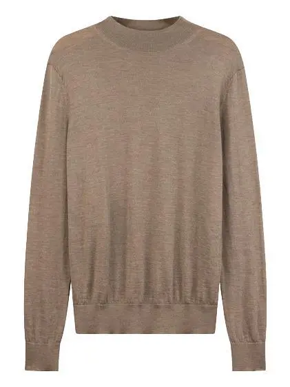 Gobi Cashmere Cashmere Silk High Neck Sweater - Timber Wolf