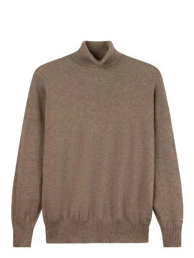 Gobi Cashmere Turtleneck Cashmere Sweater - Taupe