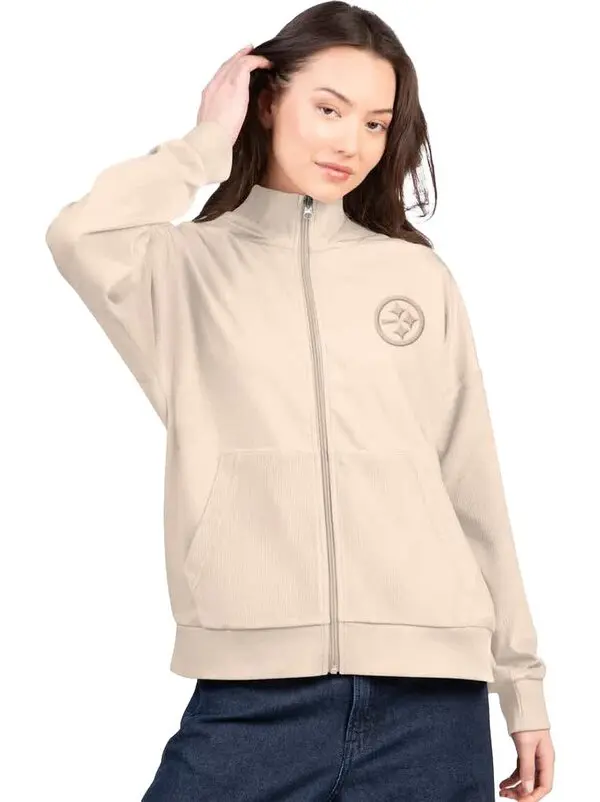 G-III 4HER BY CARL BANKS Pittsburgh Steelers Rookie Full-zip Hoodie - Tan