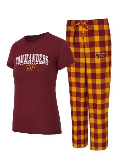 CONCEPTS SPORT Washington Commanders Plus Avondale Pajama Set - Burgundy