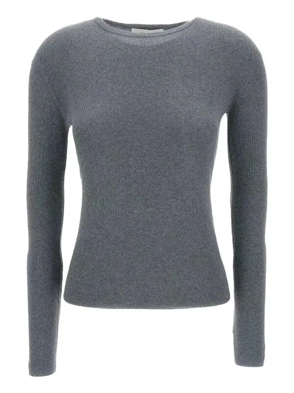LISA YANG Ribbed Knit Sweater - Grey