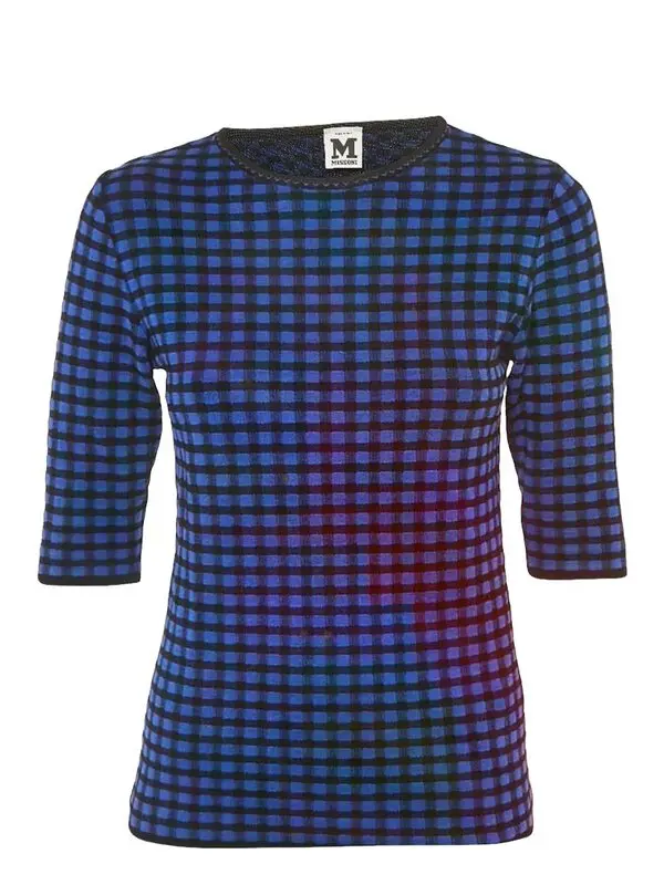 Missoni Knit Checks Top - Blue