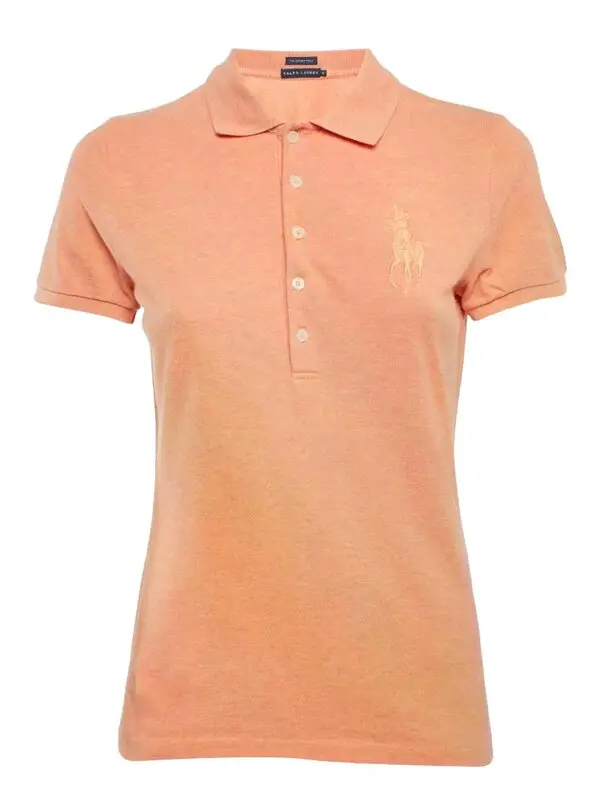 Polo Ralph Lauren Logo-embroidered Short-sleeve Polo Top - Orange