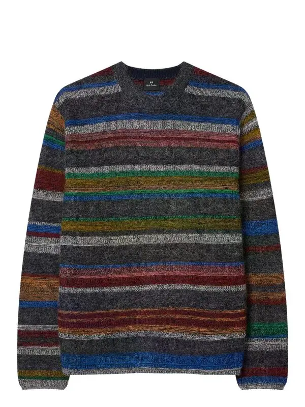 Paul Smith Striped Round-neck Sweater - Grey