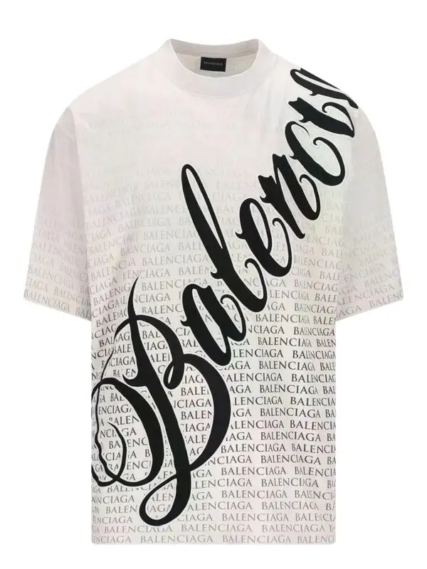 Balenciaga Logo-lettering T-shirt - White