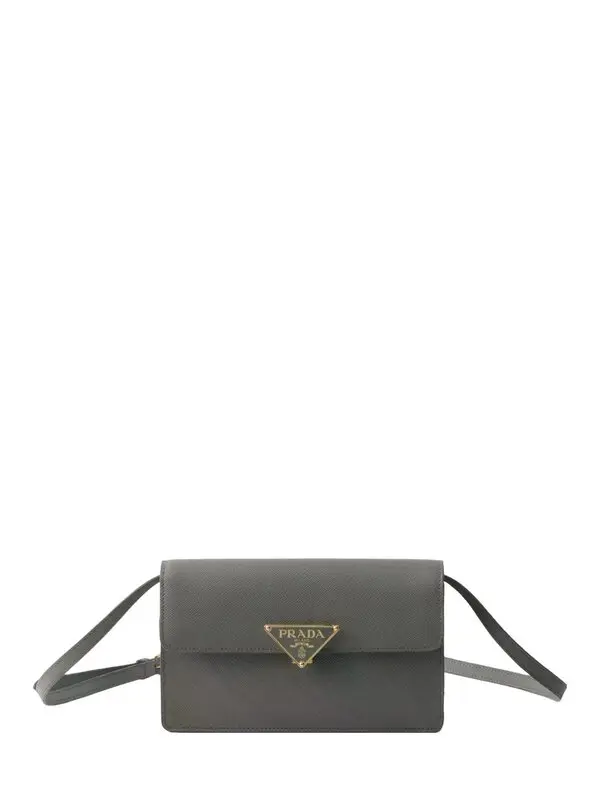 Prada Embleme Flap Mini Bag - Grey