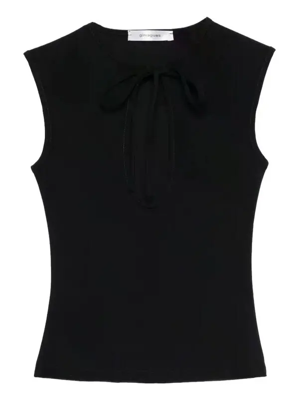 Gimaguas Anis Tie-detail Top - Black