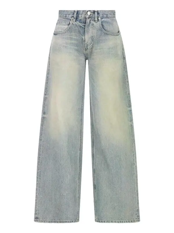 Balenciaga Button-fastening Wide Leg Jeans - Blue