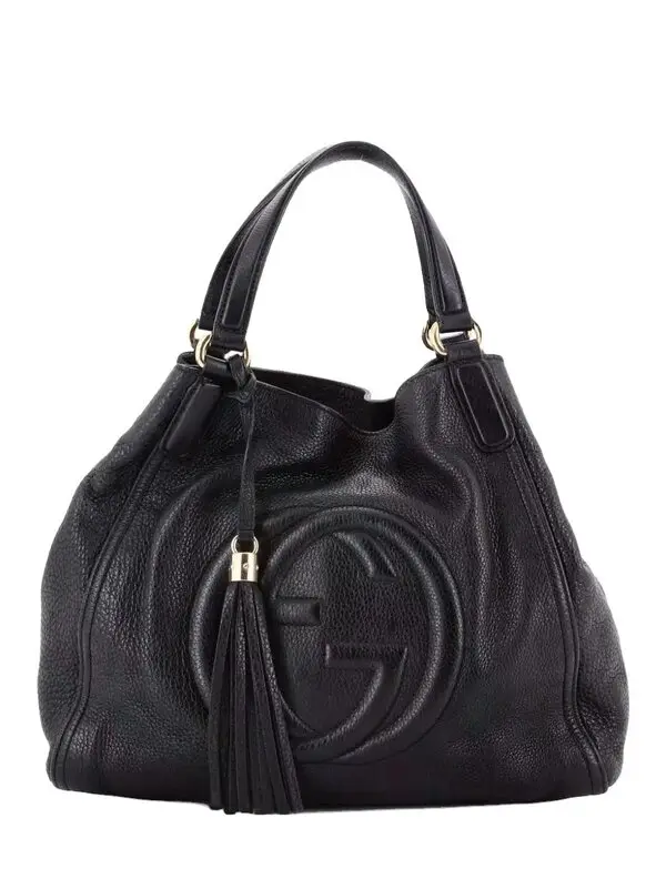 Gucci Soho Convertible Leather Small Shoulder Bag - Black