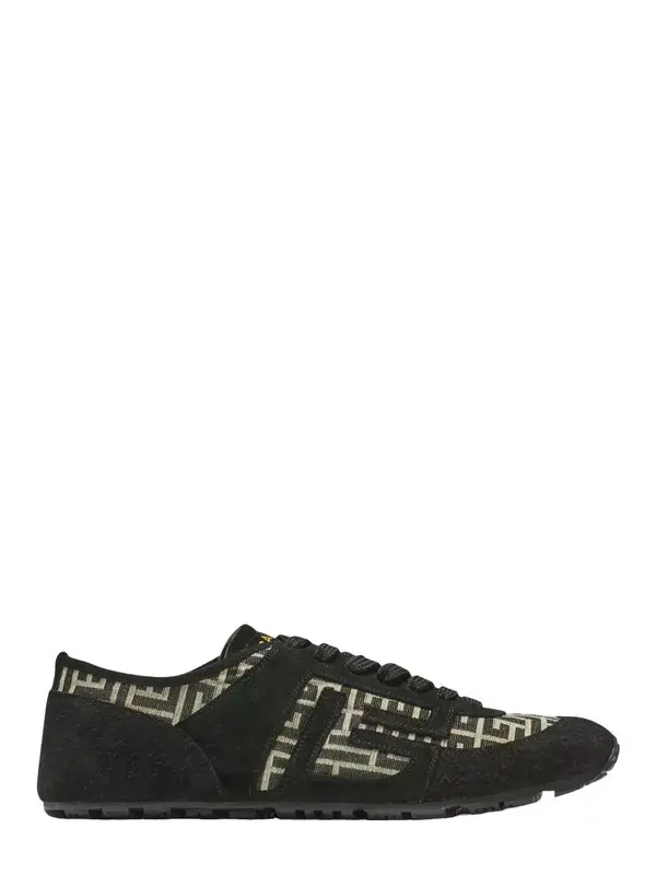 Balmain Racer Monogram-jacquard Sneakers - Black