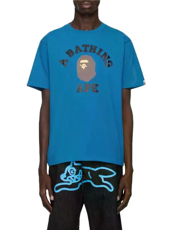 A BATHING APE College Crew-neck T-shirt - Blue