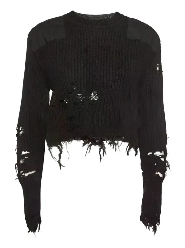 Yeezy Distressed Sweater - Black