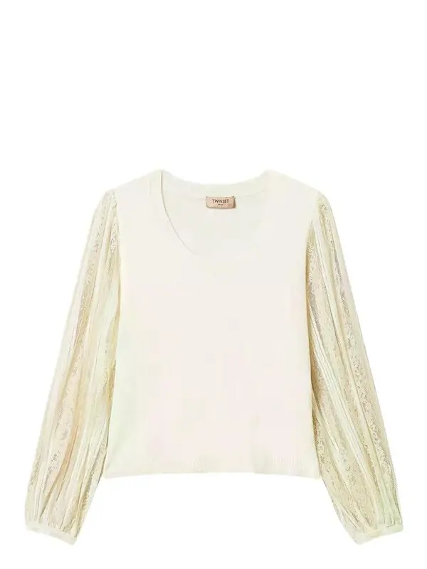 TWINSET Lace Sleeves Blouse - Neutrals