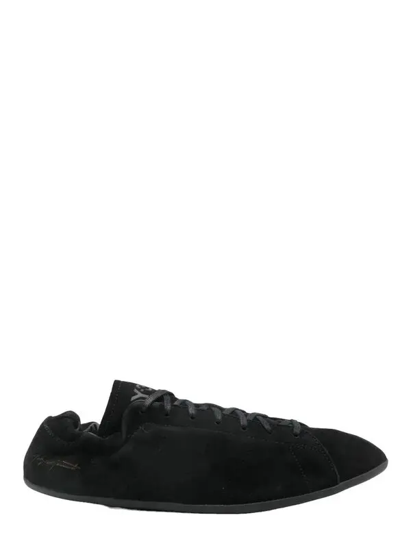 Y3 Leather Lace-up Sneakers - Black