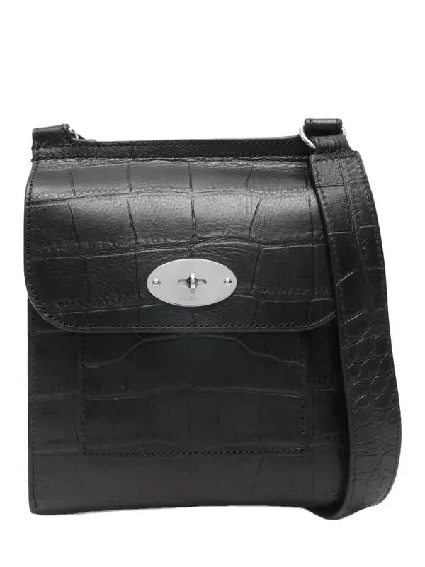 Mulberry Antony Croc-embossed Satchel - Black