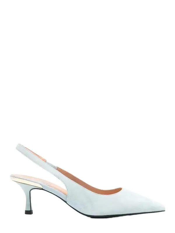 Moschino Slingback Leather Pumps - Blue