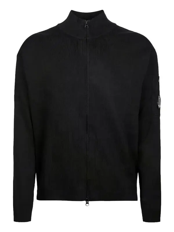 C.P. COMPANY Zip-up Cardigan - Black