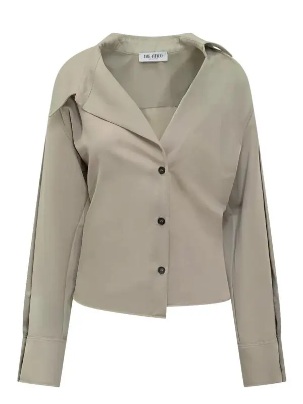 Attico Button Collar Shirt - Neutrals