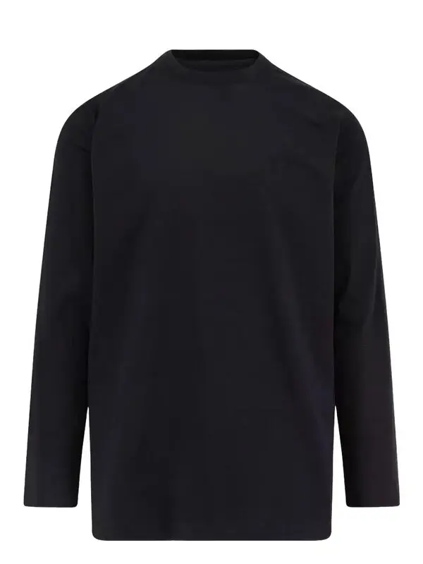 Y3 Logo-print Long-sleeved T-shirt - Black
