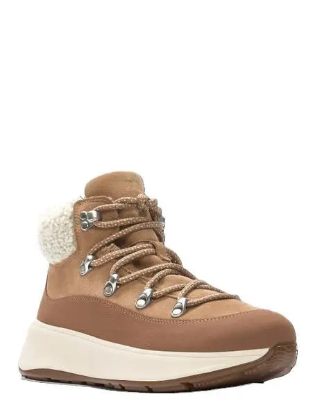 Fitflop F-mode Teddy Collar Booties - Desert Tan