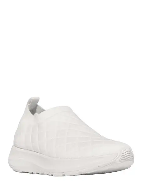 Fitflop F-mode Flow Quilted Knit Sneakers - Urban White