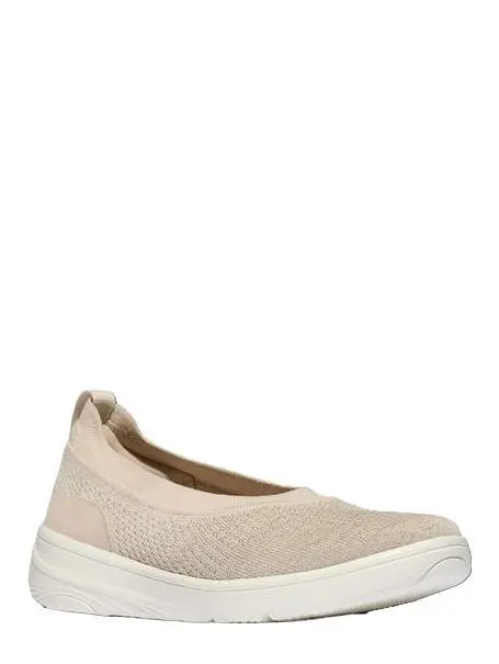 Fitflop Super-q Knit Ballet Flats - Stone Beige/platino