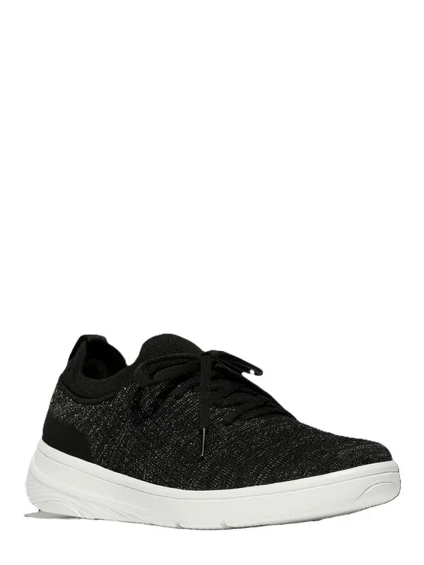 Fitflop Super-q Knit Slip-on Sneakers - Black/silvereen