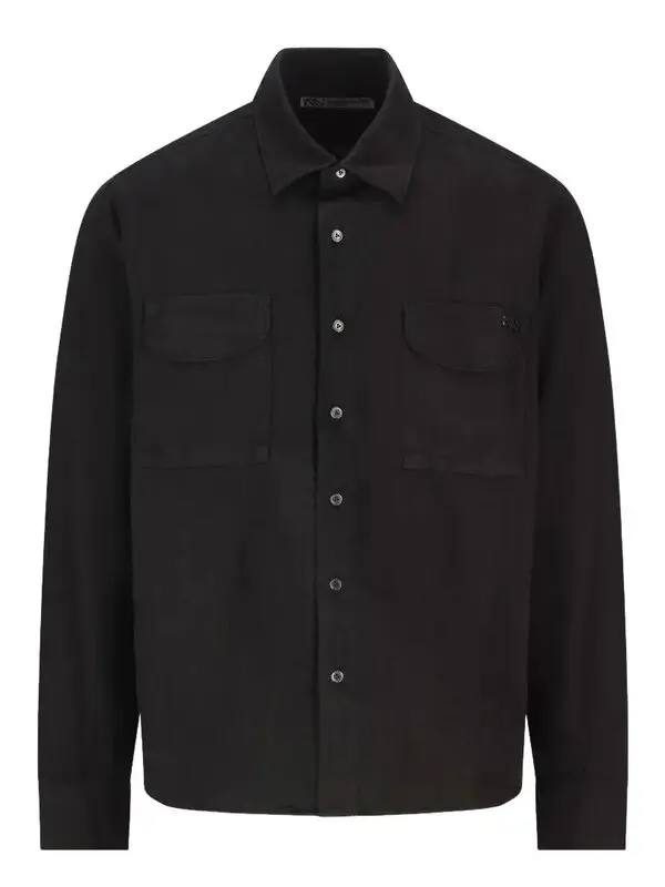 MASSIMO OSTI STUDIO Patch-pocket Shirt - Black
