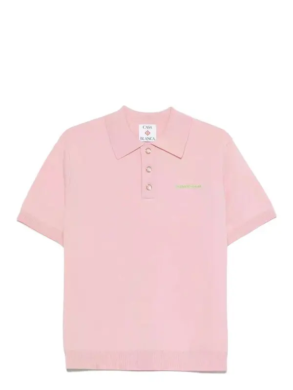 Casablanca Double-face Polo Top - Pink